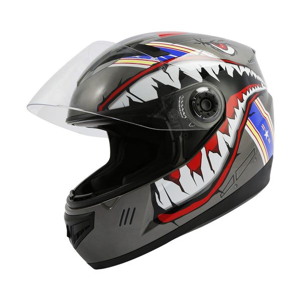 TCMT Gray Shark Youth Kids DOT Full Face Motorcycle Helmet