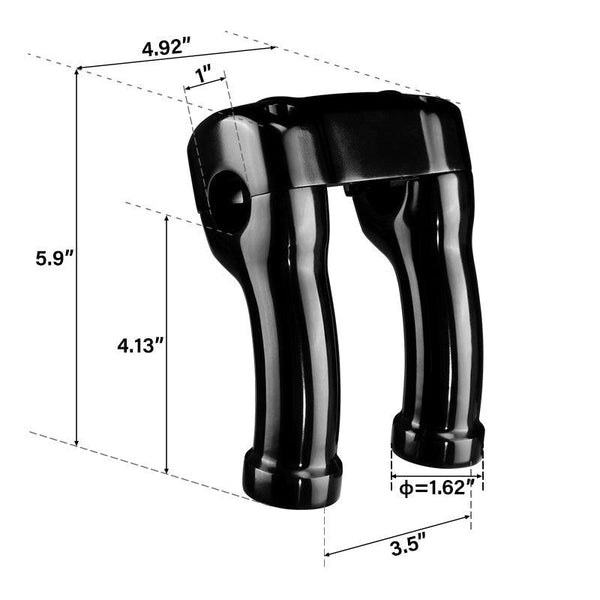 TCMT 4" Handlebar Riser 1" Top Clamp Fit For Harley Softail Breakout ...