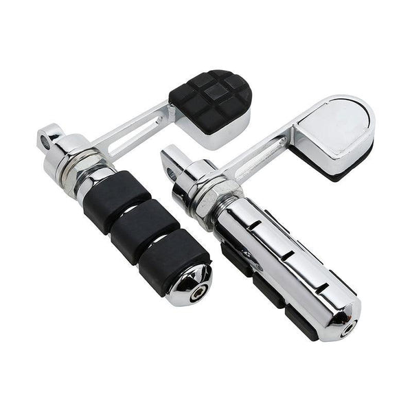 TCMT Anti Vibration Chrome Stirrup Heel Foot Rest Pegs Fit For Harley ...